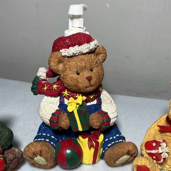 Accents | Vintage Assorted 6 Resin Christmas Bear Figurine Collection ...
